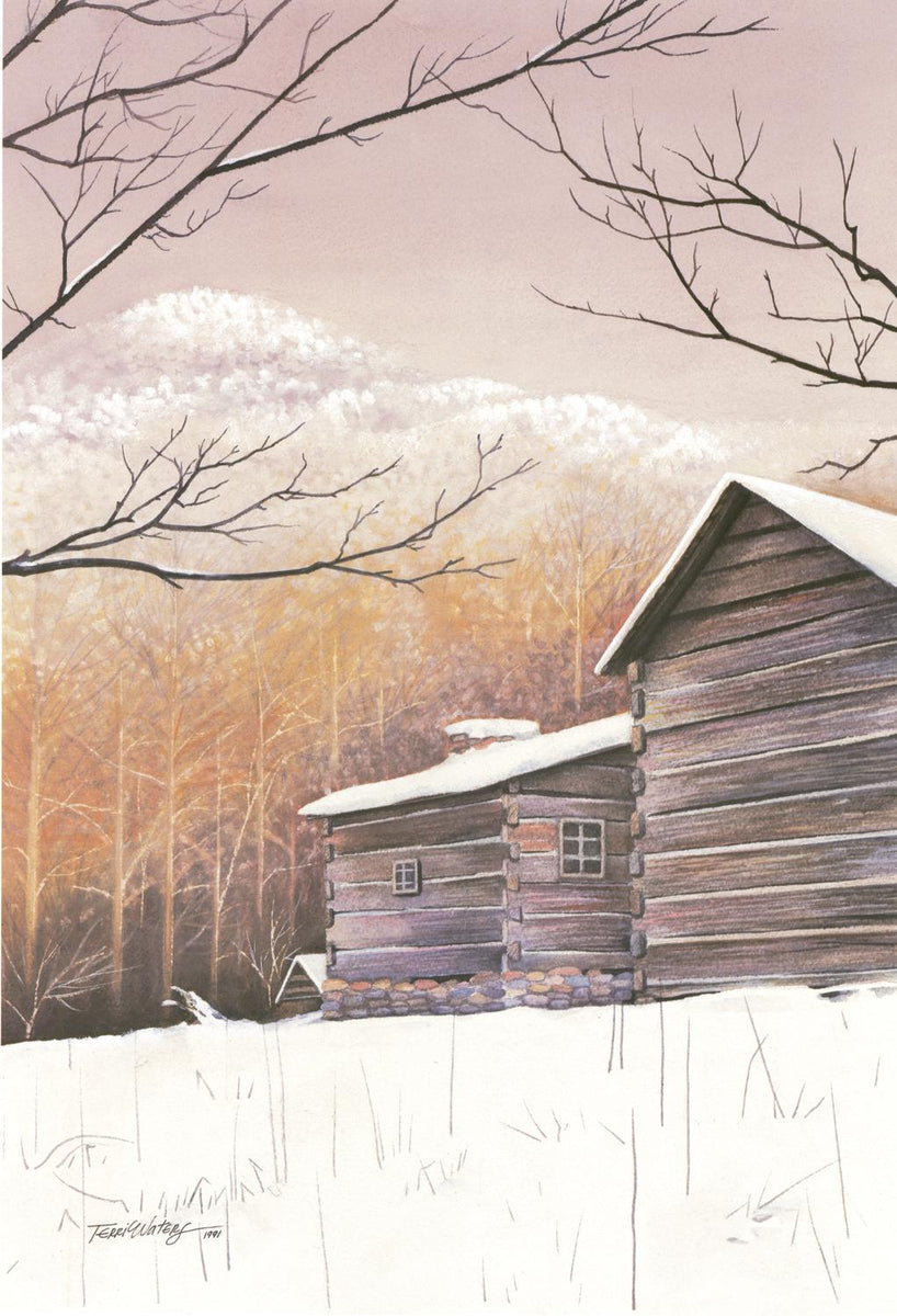 The Walker Sisters’ Cabin - Watercolor – Terri Waters Gallery